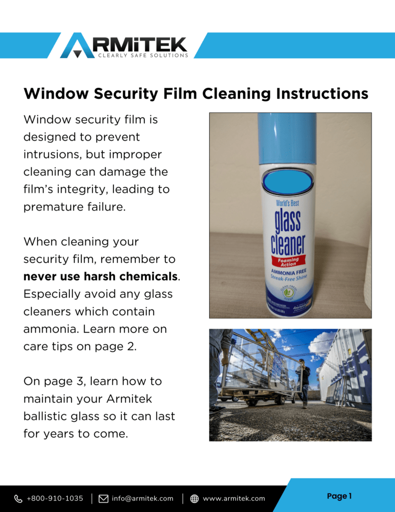 How to Maintain Window Security Film - Armitek